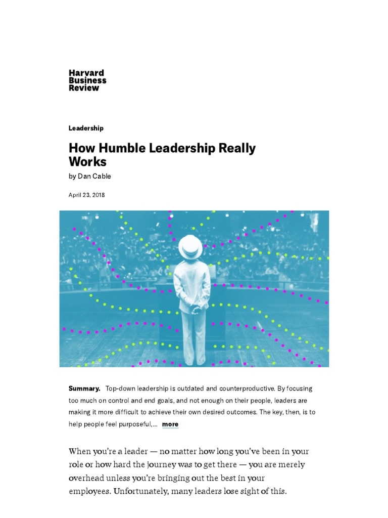 How Humble Leadership Really Works | PDF | Servant Leadership | Leadership