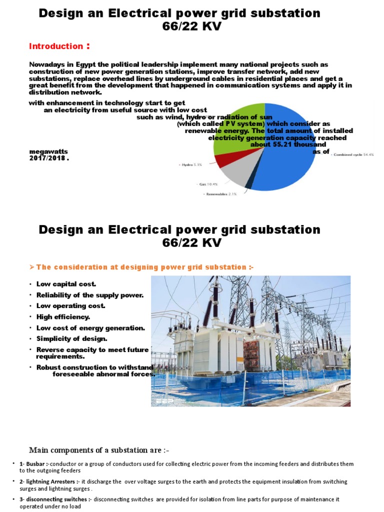 Design An Electrical Power Grid Substation 66 | PDF | Electrical ...