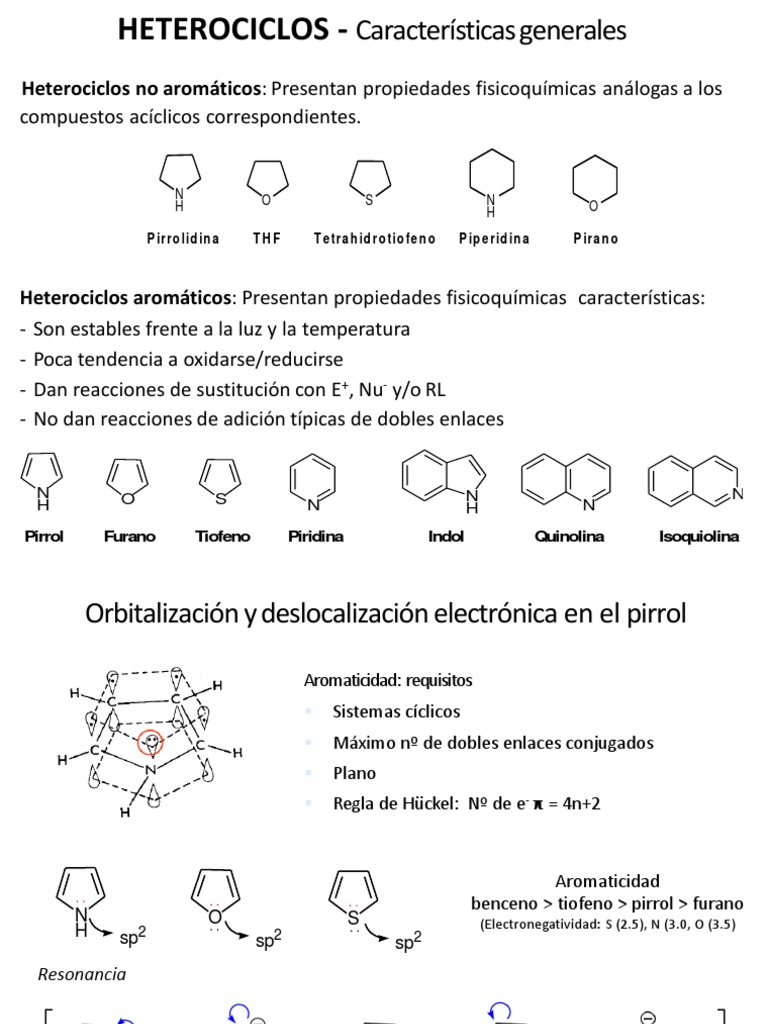 Heterociclos Com 7 Clase I y II | PDF | Piridina | Aromaterapia