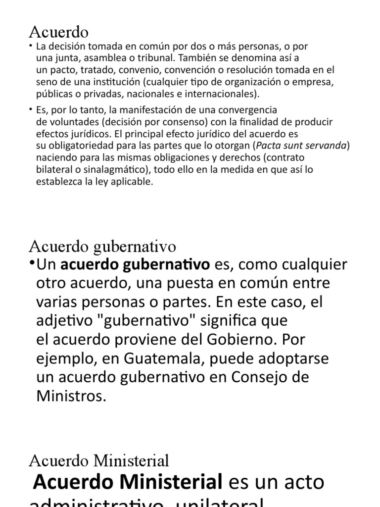 Significado de Acuerdo Gubernativo | PDF