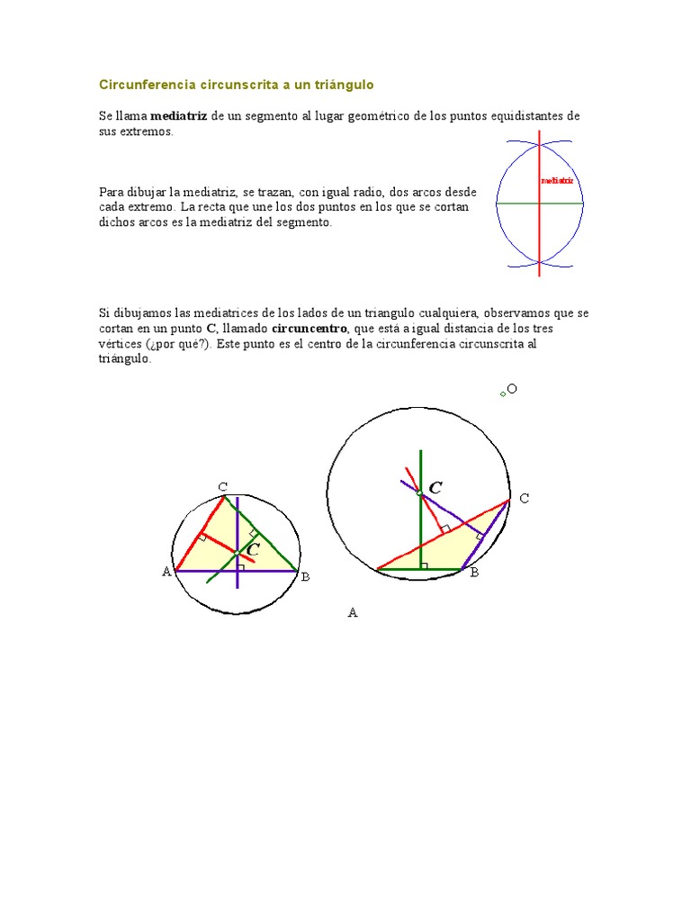 Circunferencia Circunscrita A Un Triángulo | PDF