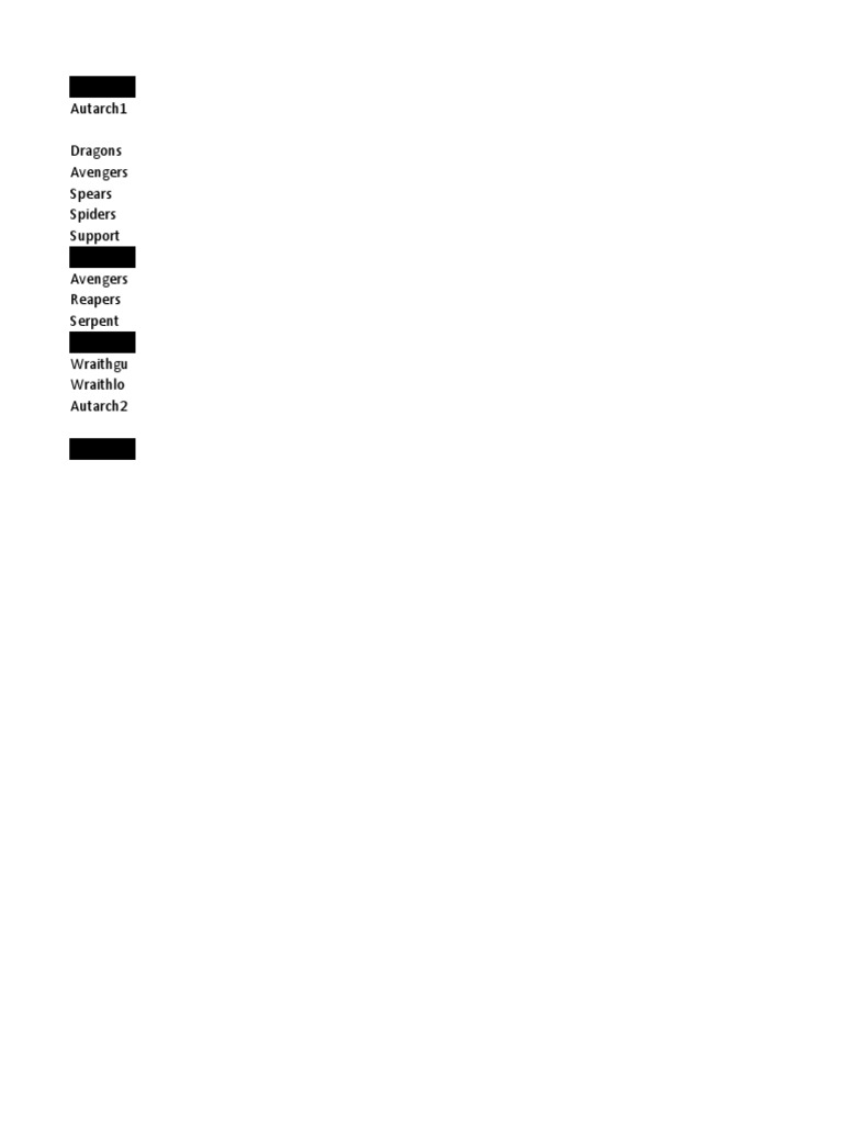 Eldar Army List | PDF | Science & Mathematics | Young Adult