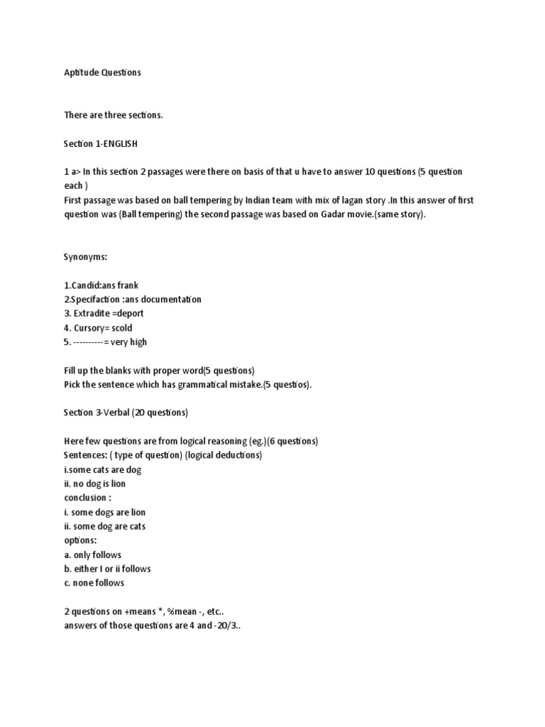 Aptitude Questions | PDF | Fraction (Mathematics) | Pointer (Computer ...