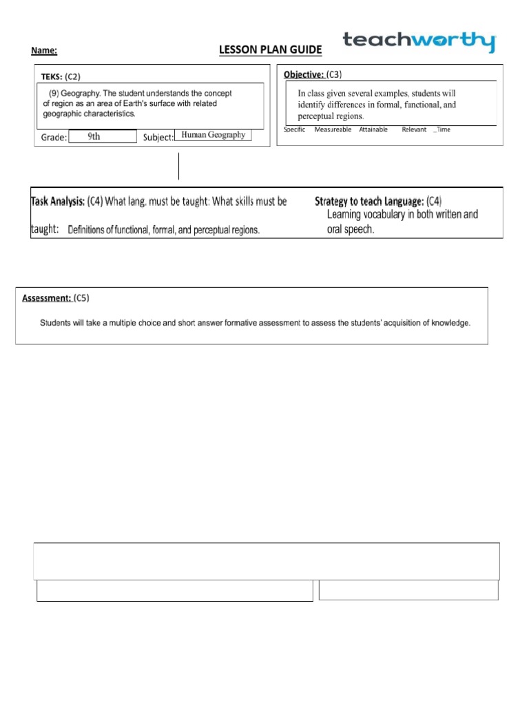 Lesson Plan Guide LPG Word 1 | PDF