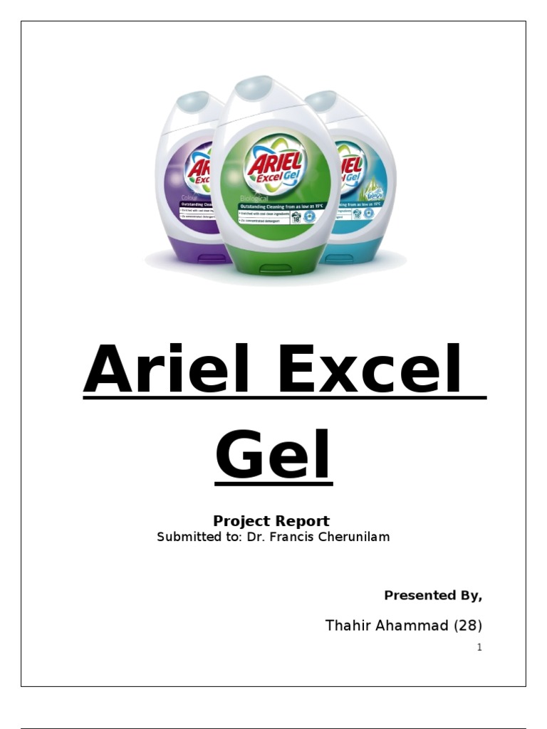 Ariel Excel Gel: Project Report | PDF | Procter & Gamble | Business