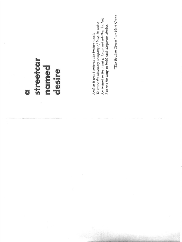 A Streetcar Named Desire - Tennessee Williams | PDF
