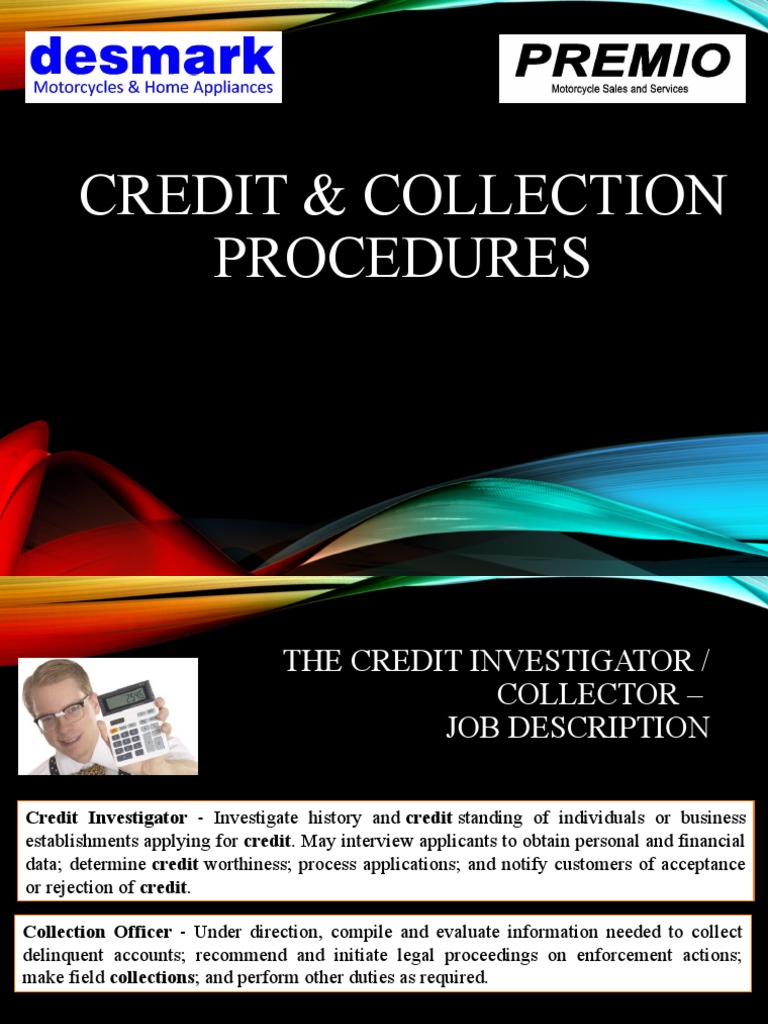 Credit Investigator and Collector Roles | PDF | Debtor | Payments