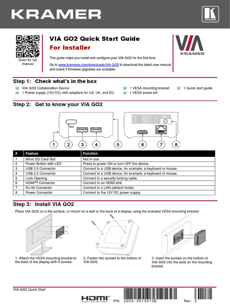 For Installer: VIA GO2 Quick Start Guide | PDF | Wi Fi | Mobile App