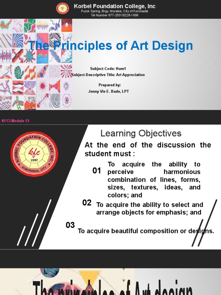 Ppt. 13 Principle of Art Designs | PDF | Composition (Visual Arts) | Rhythm