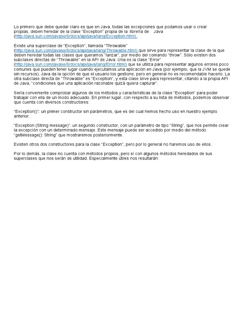 Excepciones en Java: Guía Rápida | PDF | Estructura de datos de matriz | Java (lenguaje de ...
