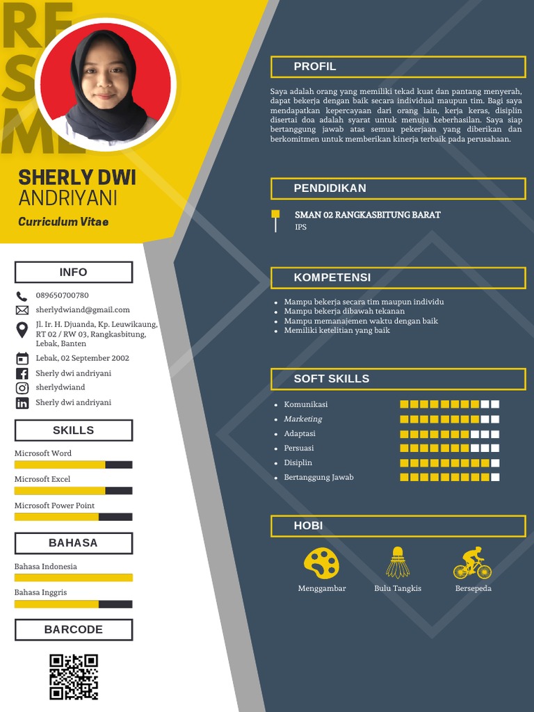 CV Warna Kuning Abu Abu | PDF