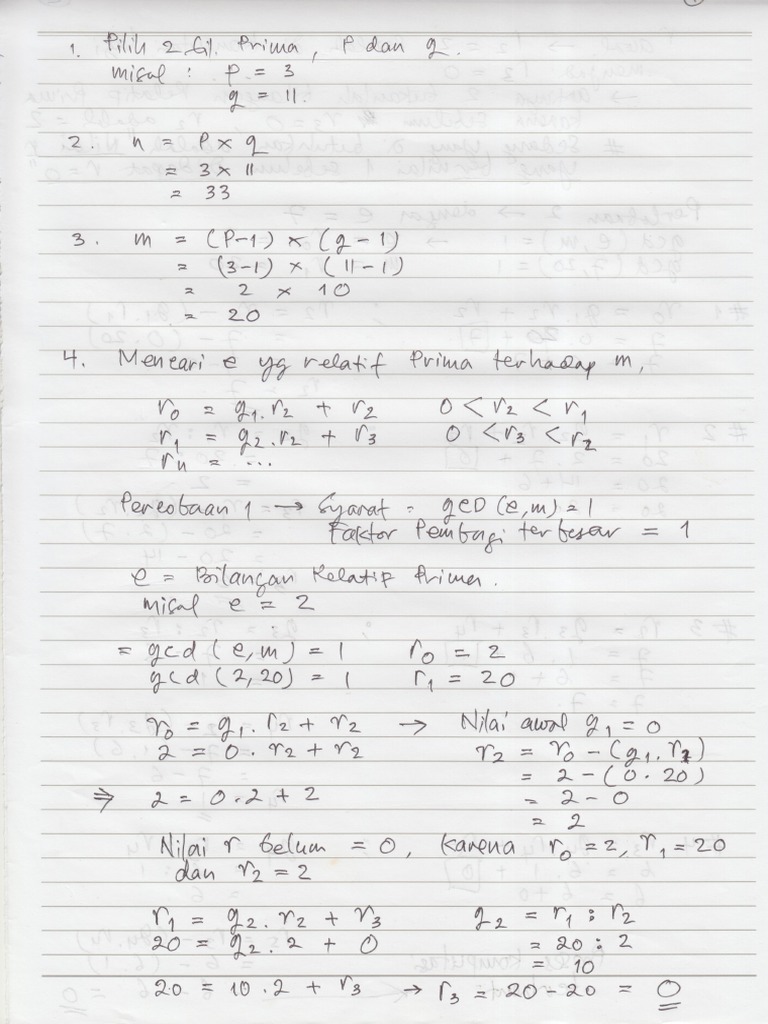 Simulasi Algoritma RSA | PDF