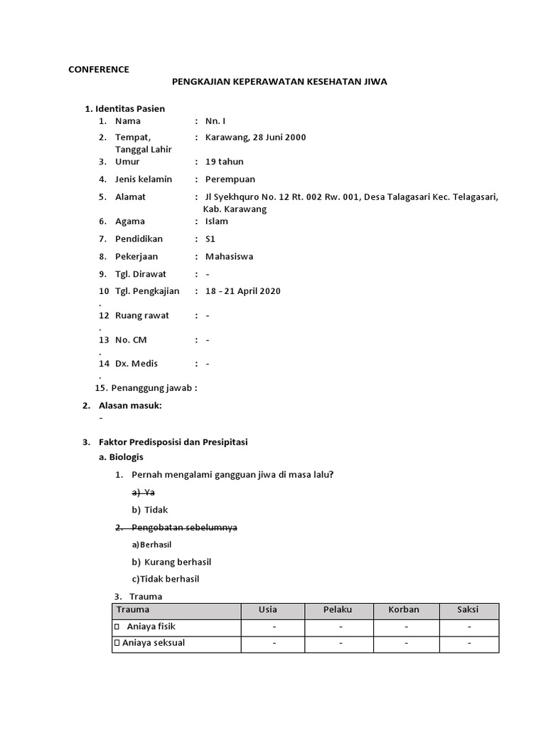 Contoh Conference Dan Post Conference | PDF