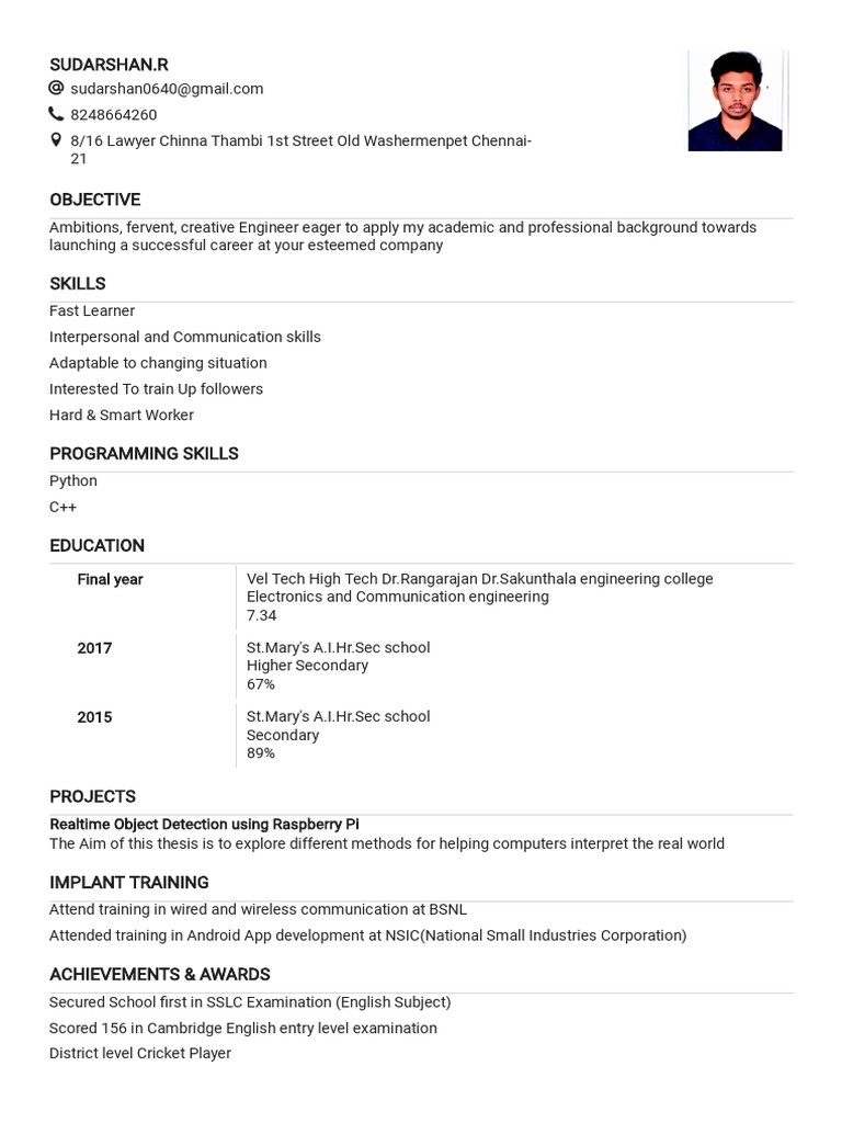 Sudarshan Resume | PDF