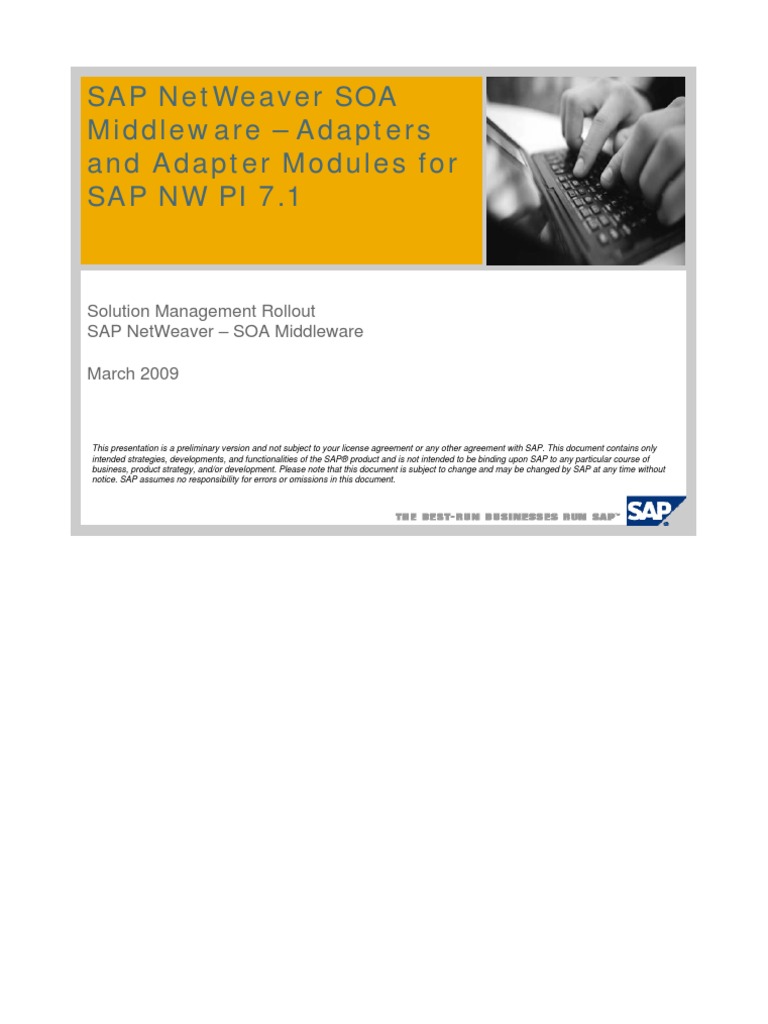 Sap Netweaver Soa Middleware - Adapters and Adapter Modules For Sap NW Pi 7.1 | PDF | Electronic ...