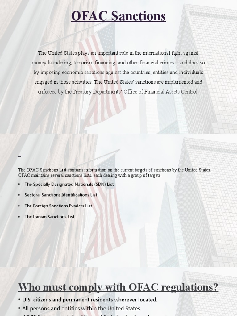 OFAC | PDF | Office Of Foreign Assets Control | Business