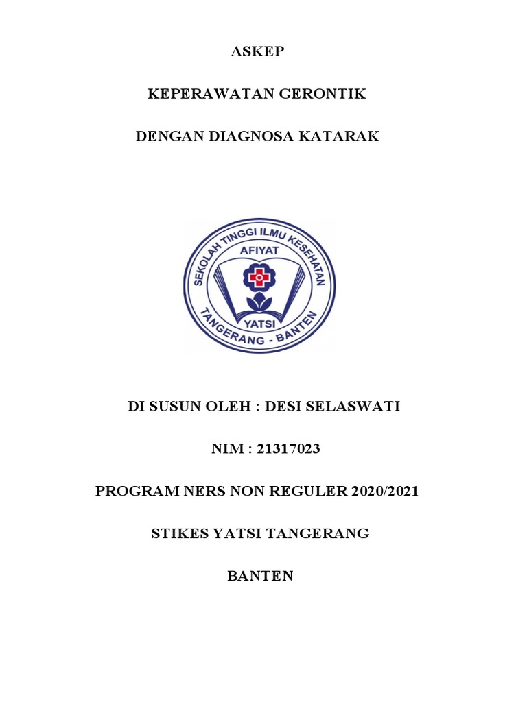 Askep Gerontik Katarak | PDF | Pengembangan Diri | Kesehatan Holistik