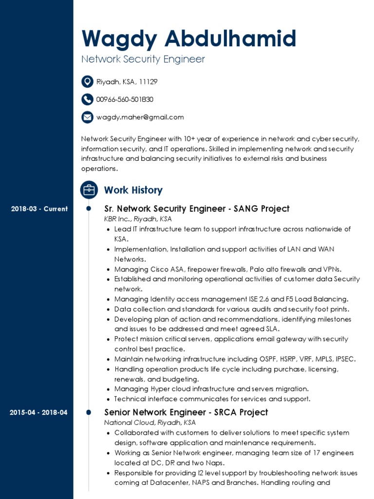 Wagdy - Network& Security Engineer | PDF | Computer Network | Cisco Systems