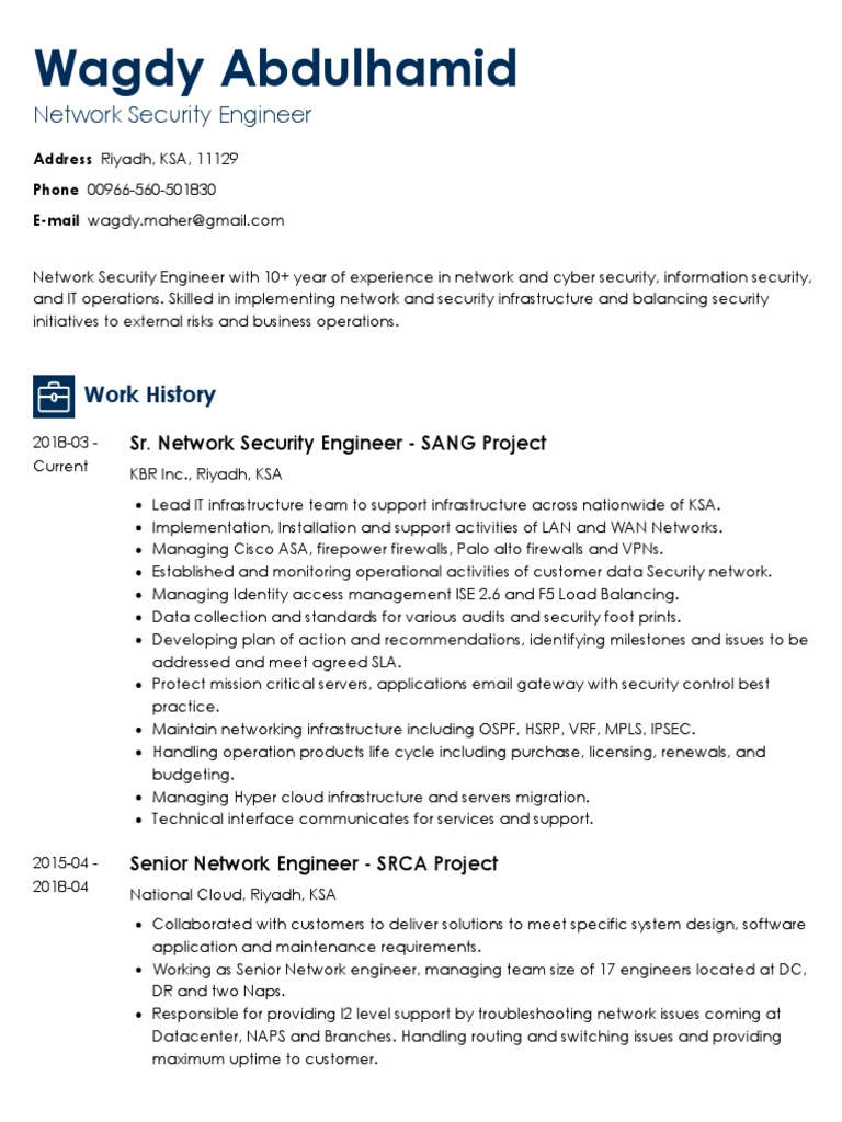 Wagdy-Network& Security Engineer | PDF | Computer Network | Cisco Systems