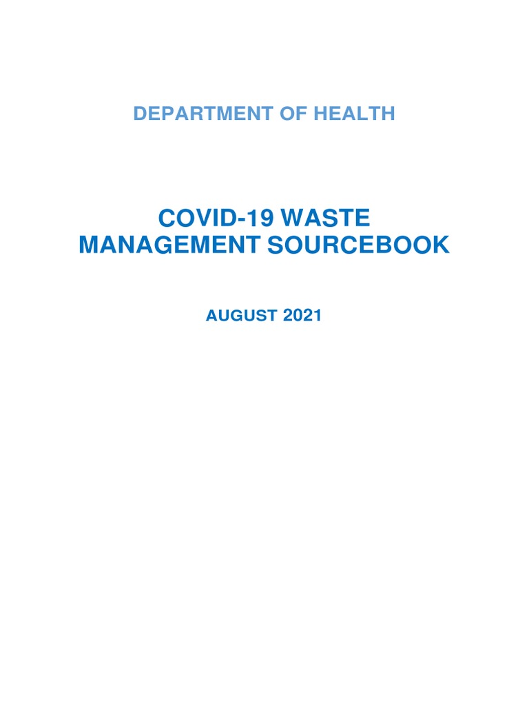 COVID-19 Waste Management Sourcebook Ver 09232021 | PDF | Waste ... COVID-19 Waste Management Sourcebook Ver 09232021 | PDF | Waste ...