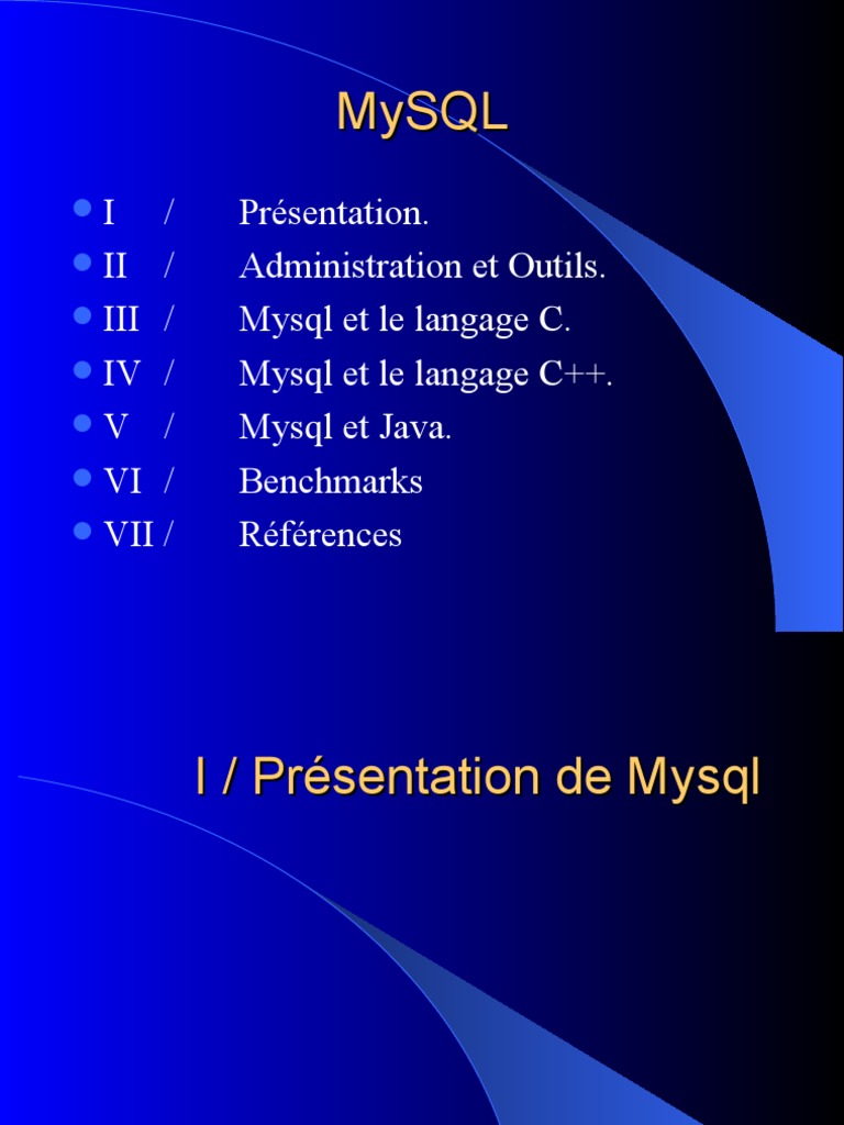 Mysql Pdf Mysql Java Langage De Programmation