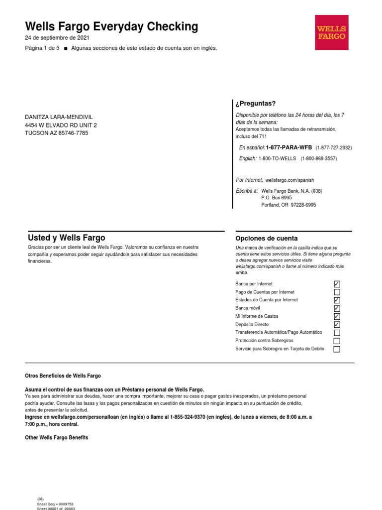 Wells Fargo Everyday Checking | PDF | Internet | Servicios financieros