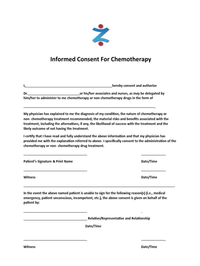 Chemotherapy Consent Form | PDF