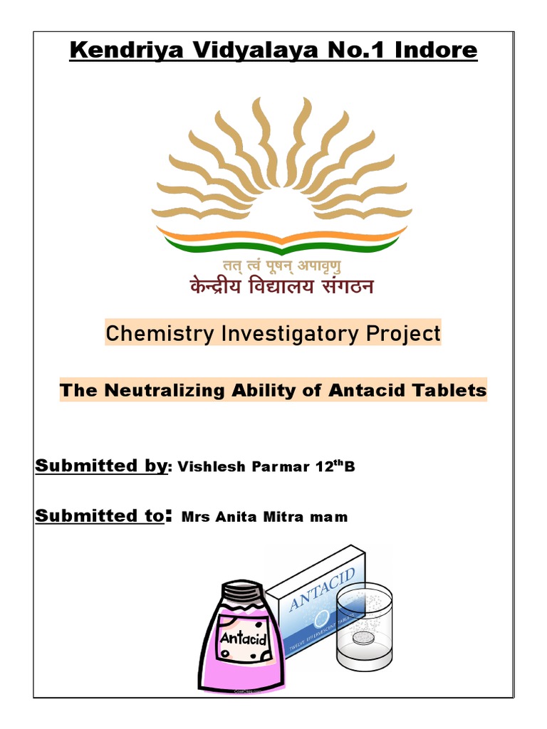 Chemistry Investigatory Project | PDF | Acid | Heartburn
