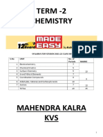 Class 12 Chemistry Formula Sheet | PDF