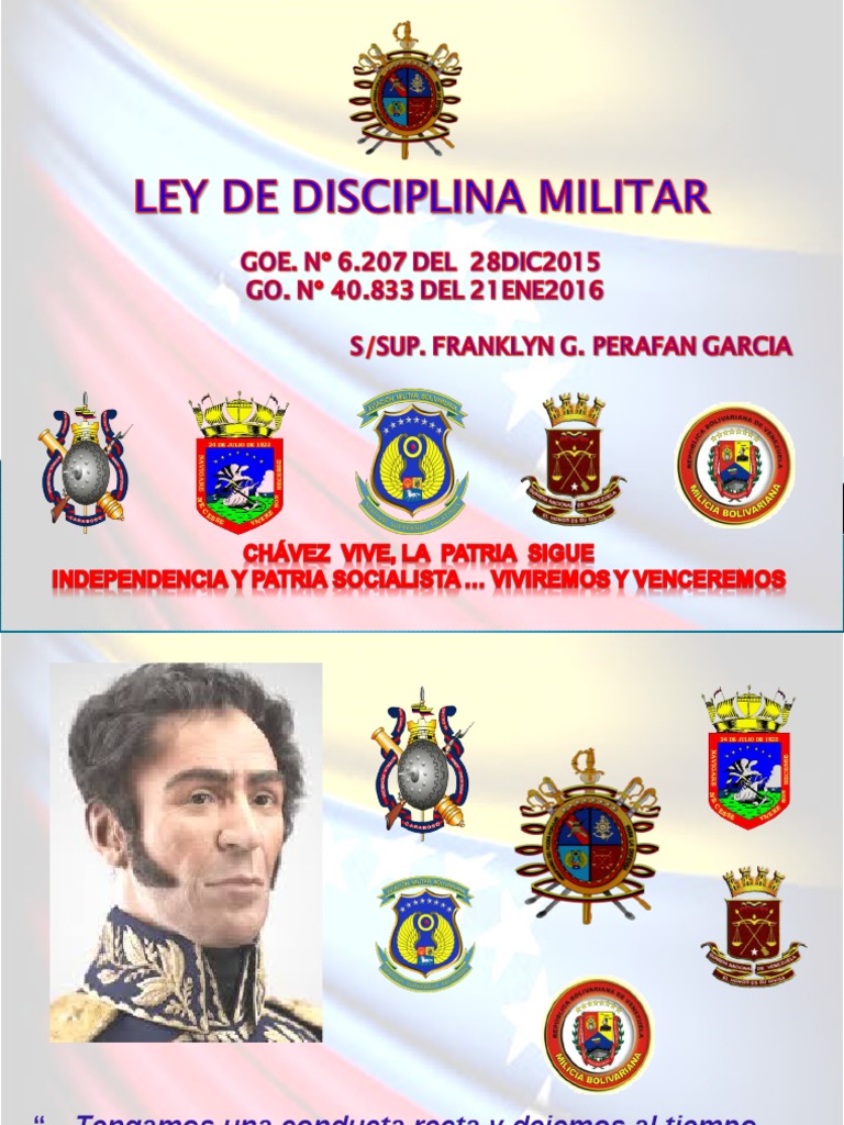 Ley de Disciplina Militar en Venezuela | PDF | Disciplinas | Regulación