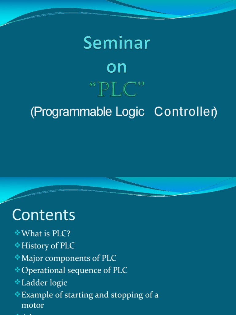 Unit-4. Programmable Logic Controller | PDF | Programmable Logic ...