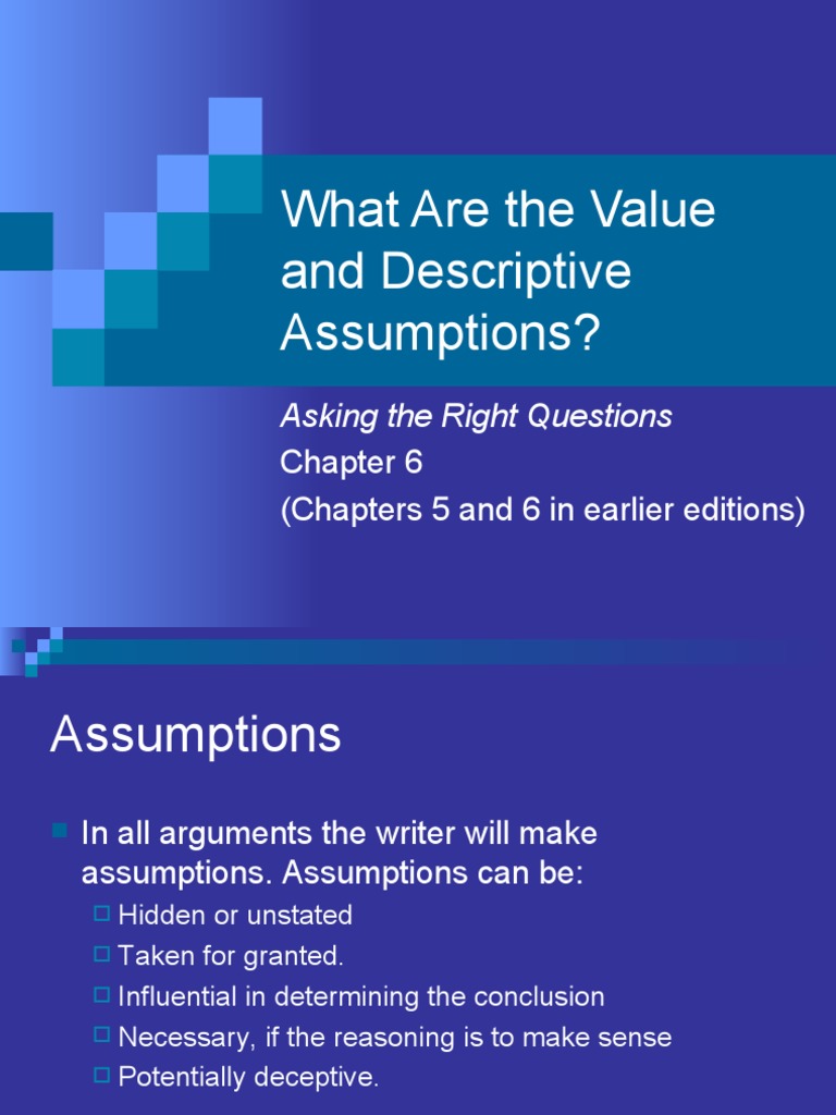 Understanding Value and Descriptive Assumptions | PDF | Reason ...