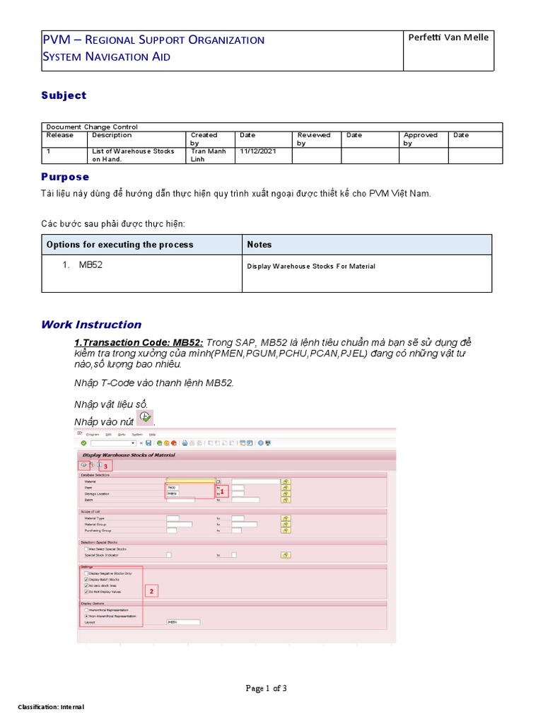 MB52-List of Warehouse Stocks On Hand | PDF