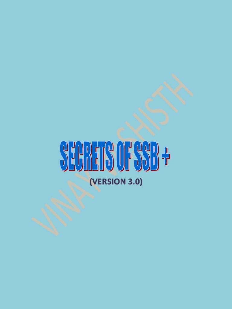 Secrets of SSB 3.0 | PDF | Traffic | Psychological Concepts