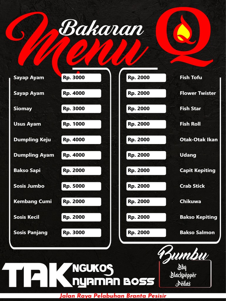 Menu Bakaran Baru | PDF