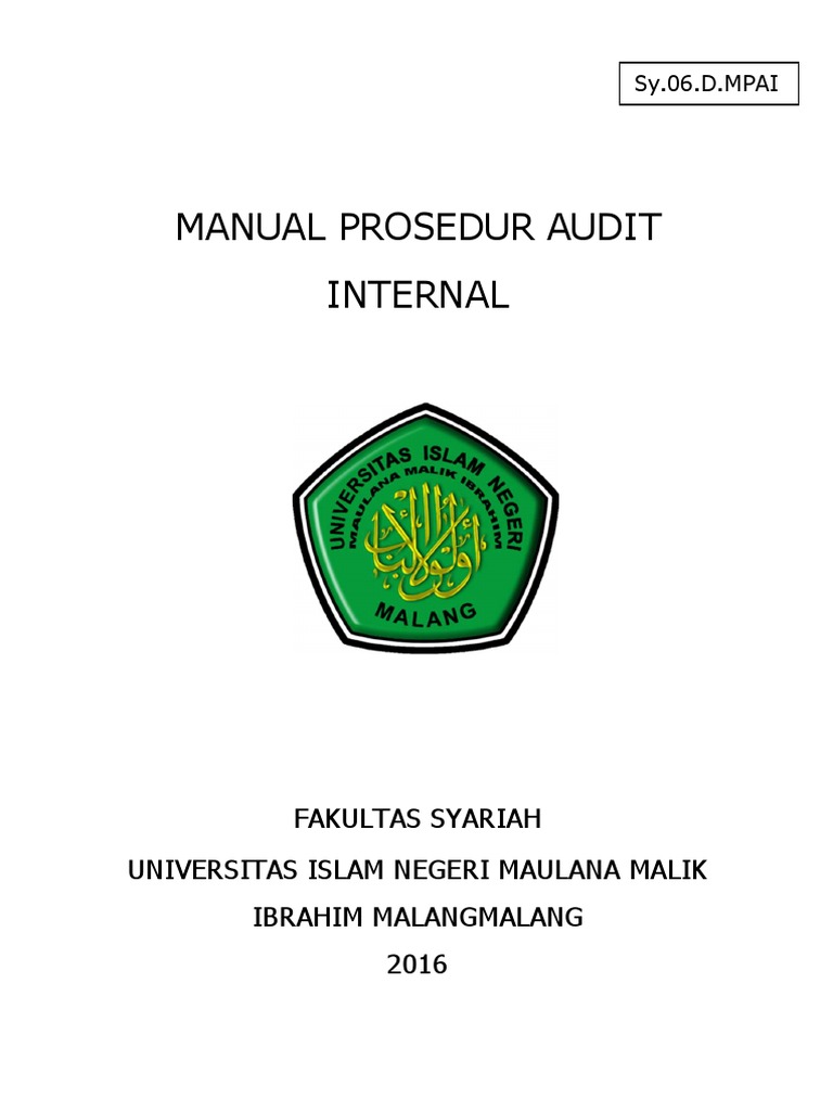 Manual Prosedur Audit Internal | PDF