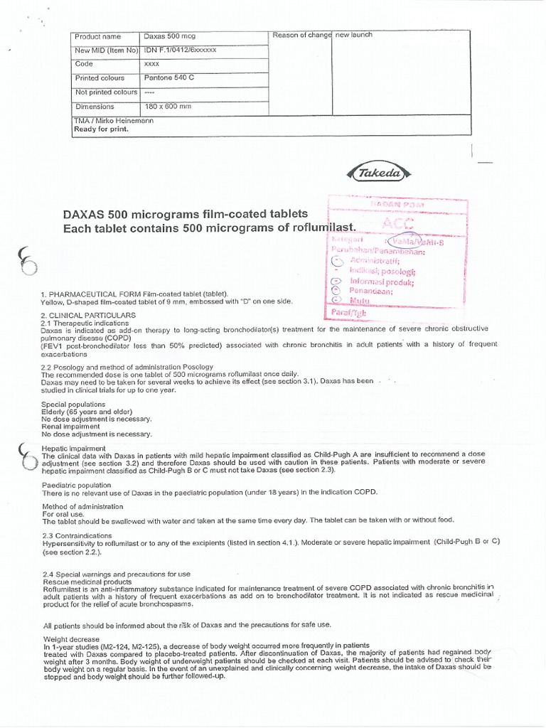 Daxas Tablet Salut Selaput 500 MCG - Roflumilas - DKI1653300917A1 ...