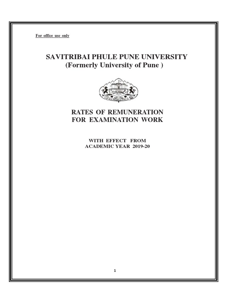 New Revised Rates of Remuneration For Exam Work. W.E.F. AY 2019-20 - 19 ...