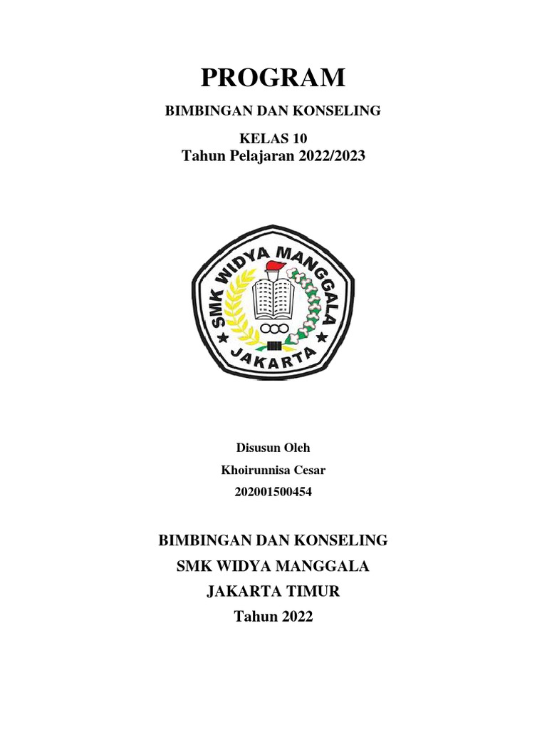 Program BK Kelas 10 SMK 2022/2023 | PDF