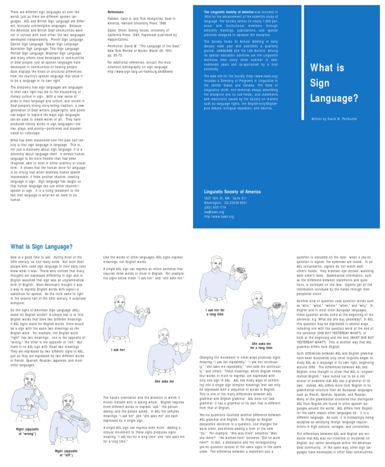 Sign Language | PDF