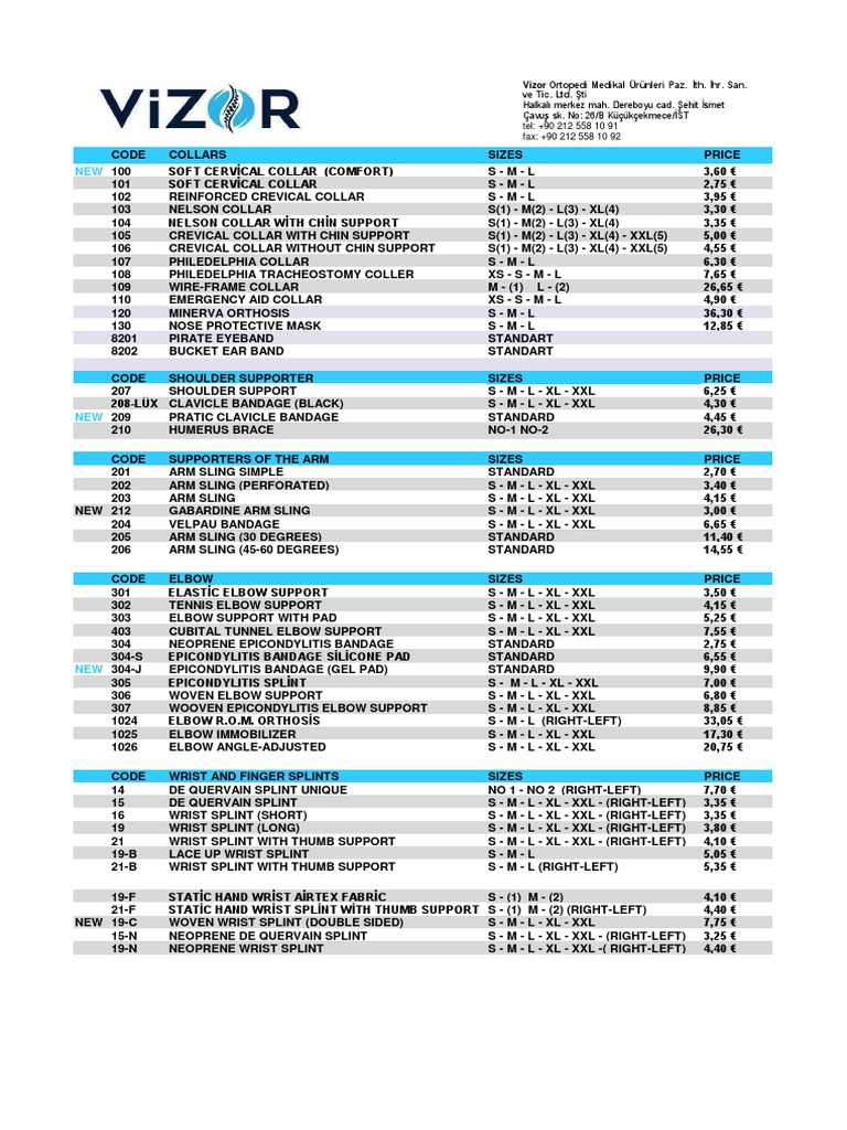Price List Euro 2022 | Descargar gratis PDF | Knee | Pillow