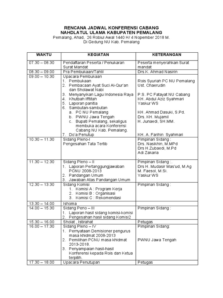 Tentatif Acara | PDF