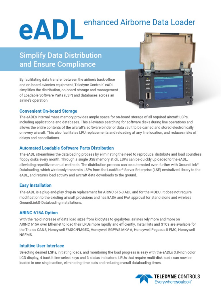 Teledyne eADL Brochure | PDF | Computing | Computer Architecture