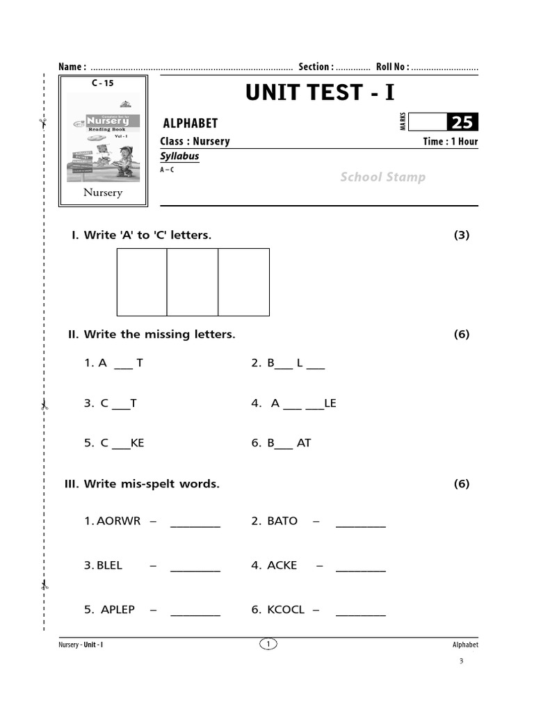 Nursery I Alphabet | PDF