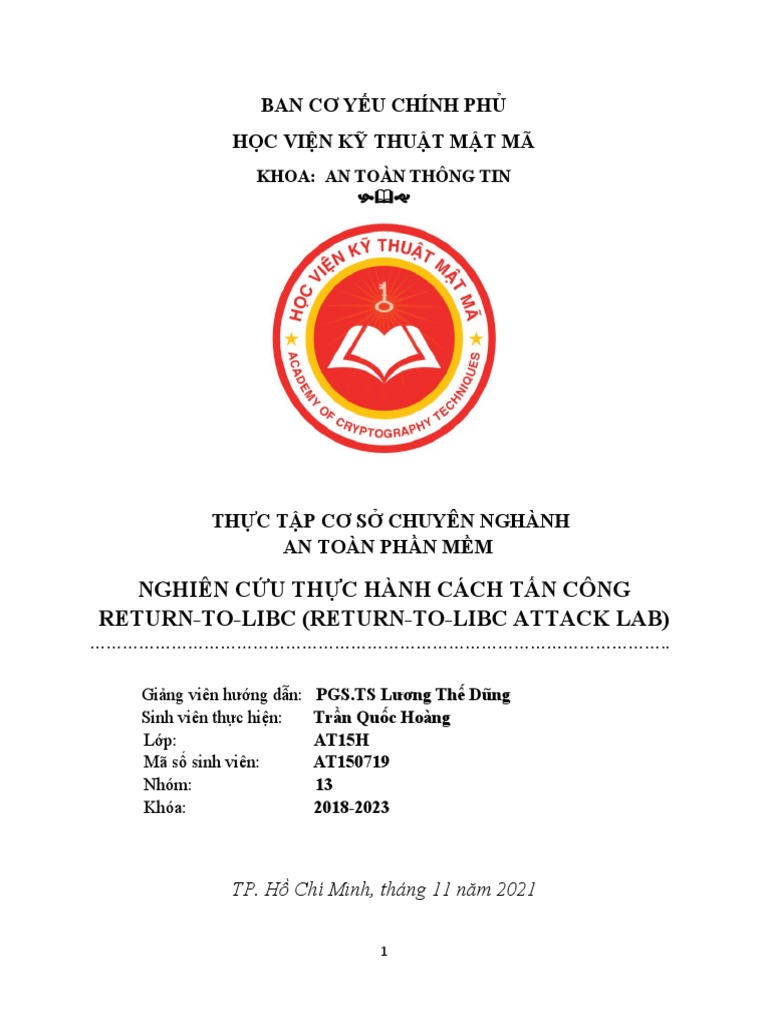 Return-To-Libc Attack Lab | PDF