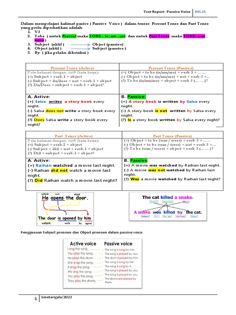 LKPD 3 Text Report - Passive 22 | PDF | Verb | Syntax