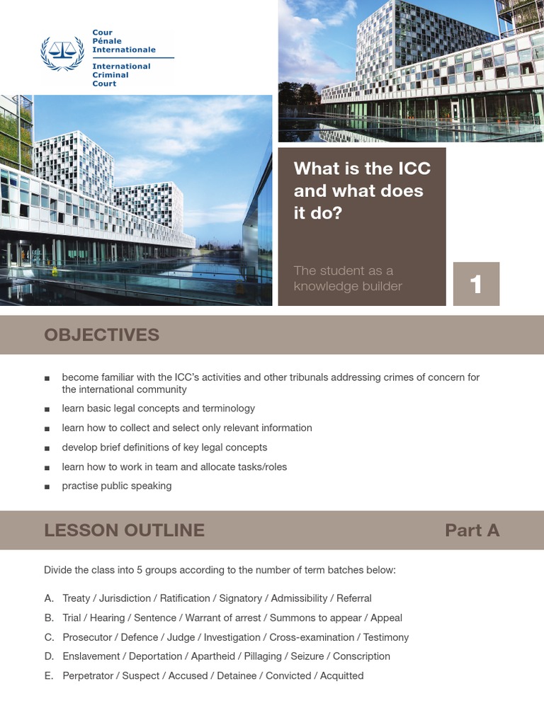 What Is The ICC and What Does It Do?: Objectives | PDF | International ...
