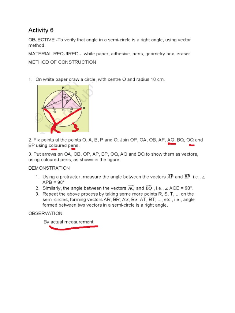Lab Activities Class 12 Term 2s | PDF | Euclidean Vector | Angle