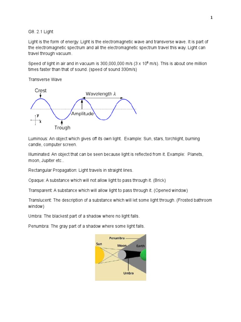 Understanding Light and Reflection | PDF | Light | Reflection (Physics)