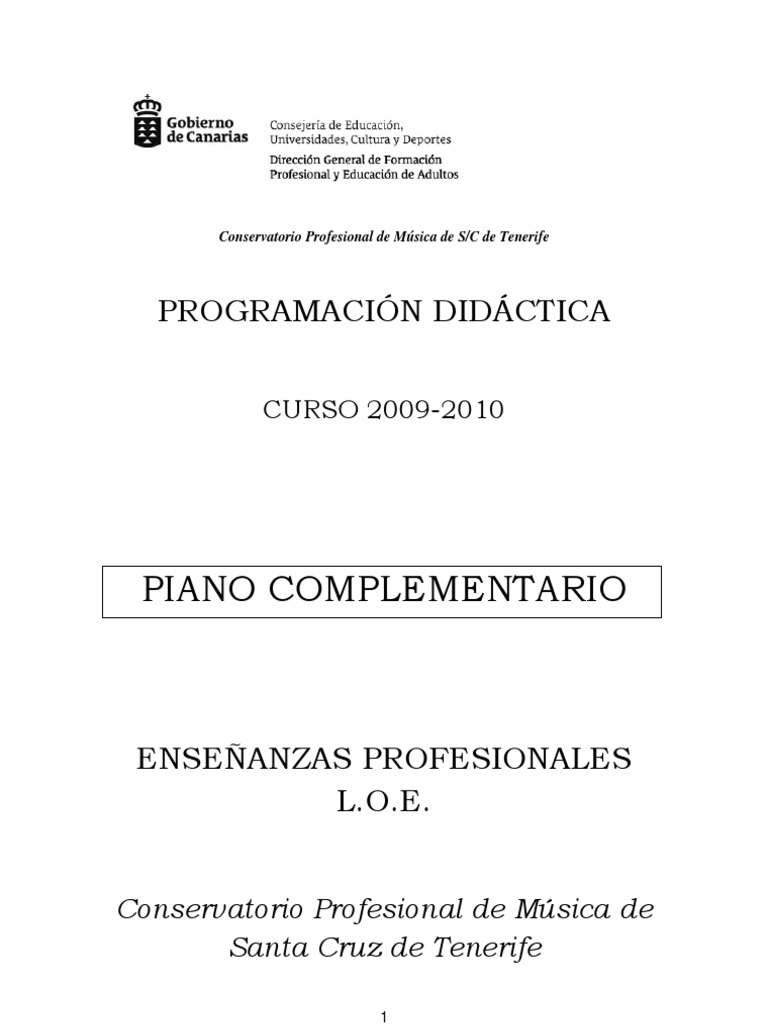 PD Piano Complementario | PDF | Armonía | Melodía